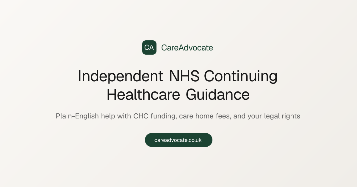 NHS Continuing Healthcare Checklist: 2026 Family Guide